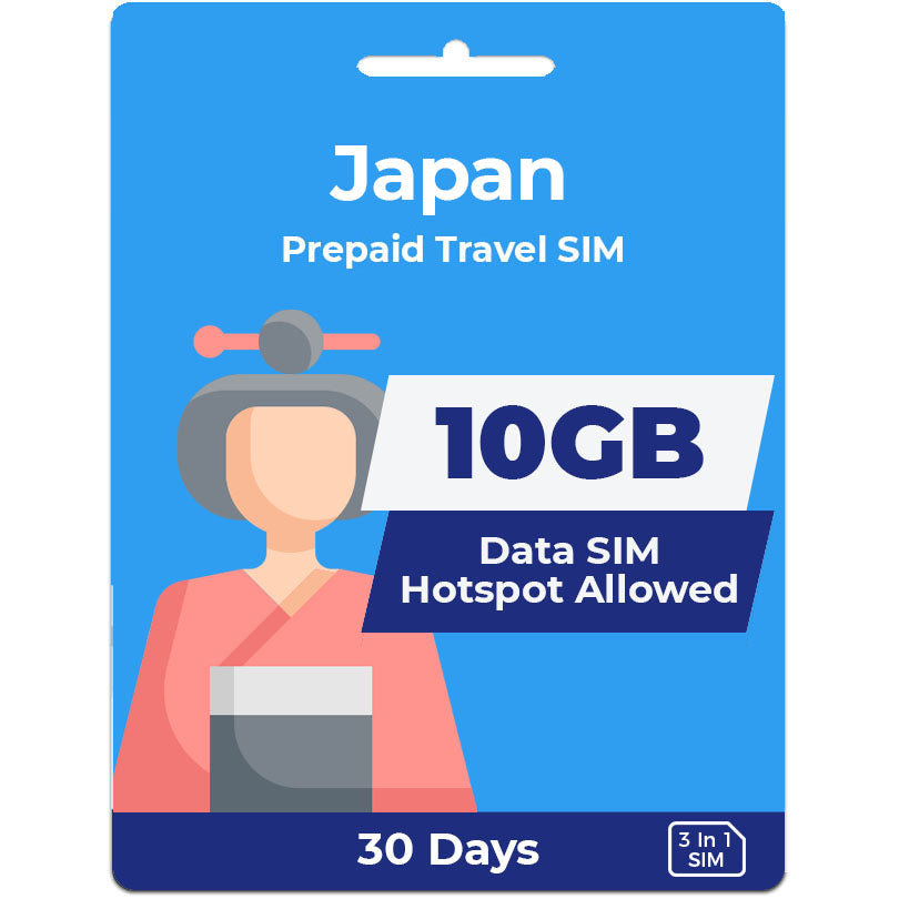 Japan SIM Card for Tourist | Valid for 30 Days | 10GB Data