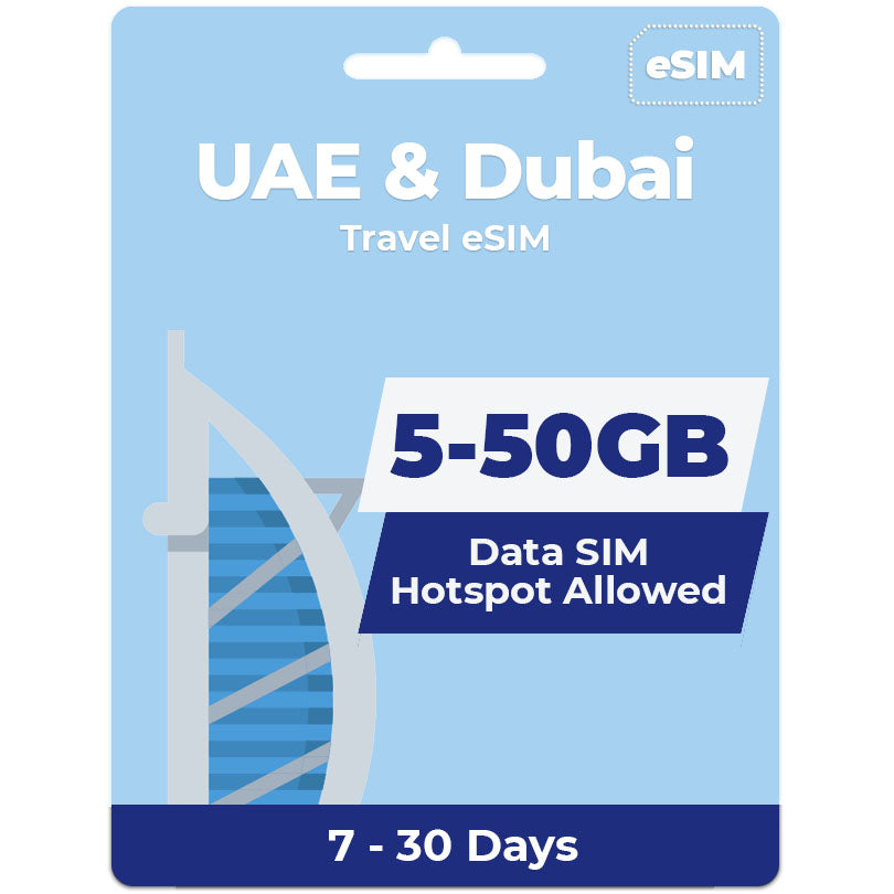Buy UAE eSIM | UAE Travel eSIMs | Prepaid SIMs