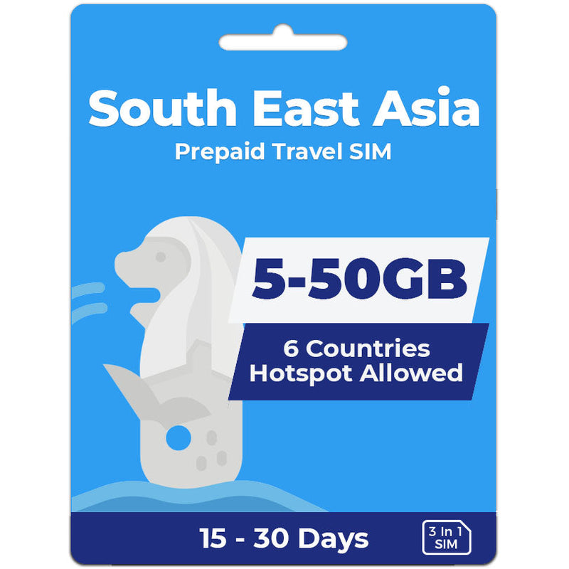 South East Asia Data SIM | 5GB-50GB Data