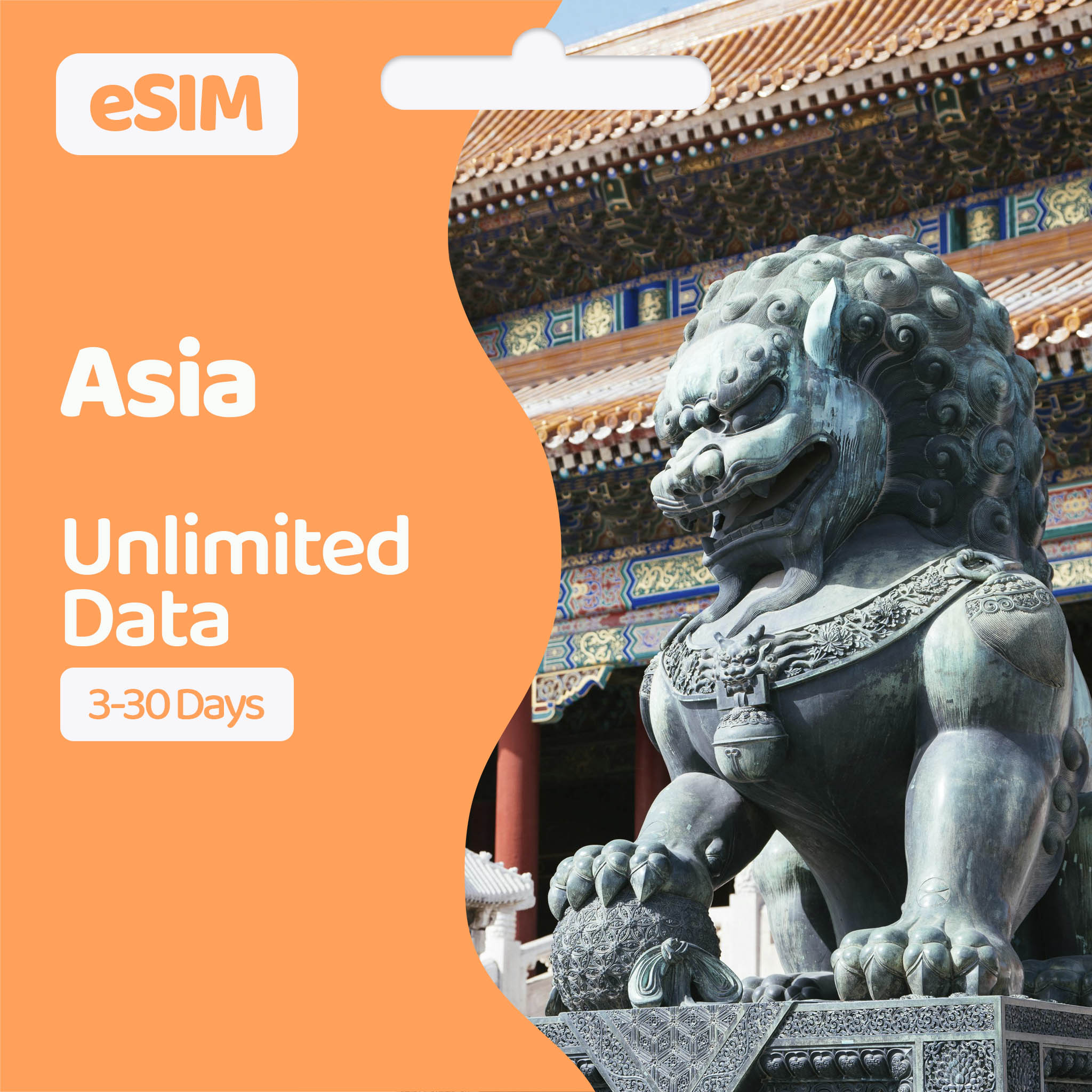 Asia eSIM for Tourists with Unlimited Data – Prepaid SIMs