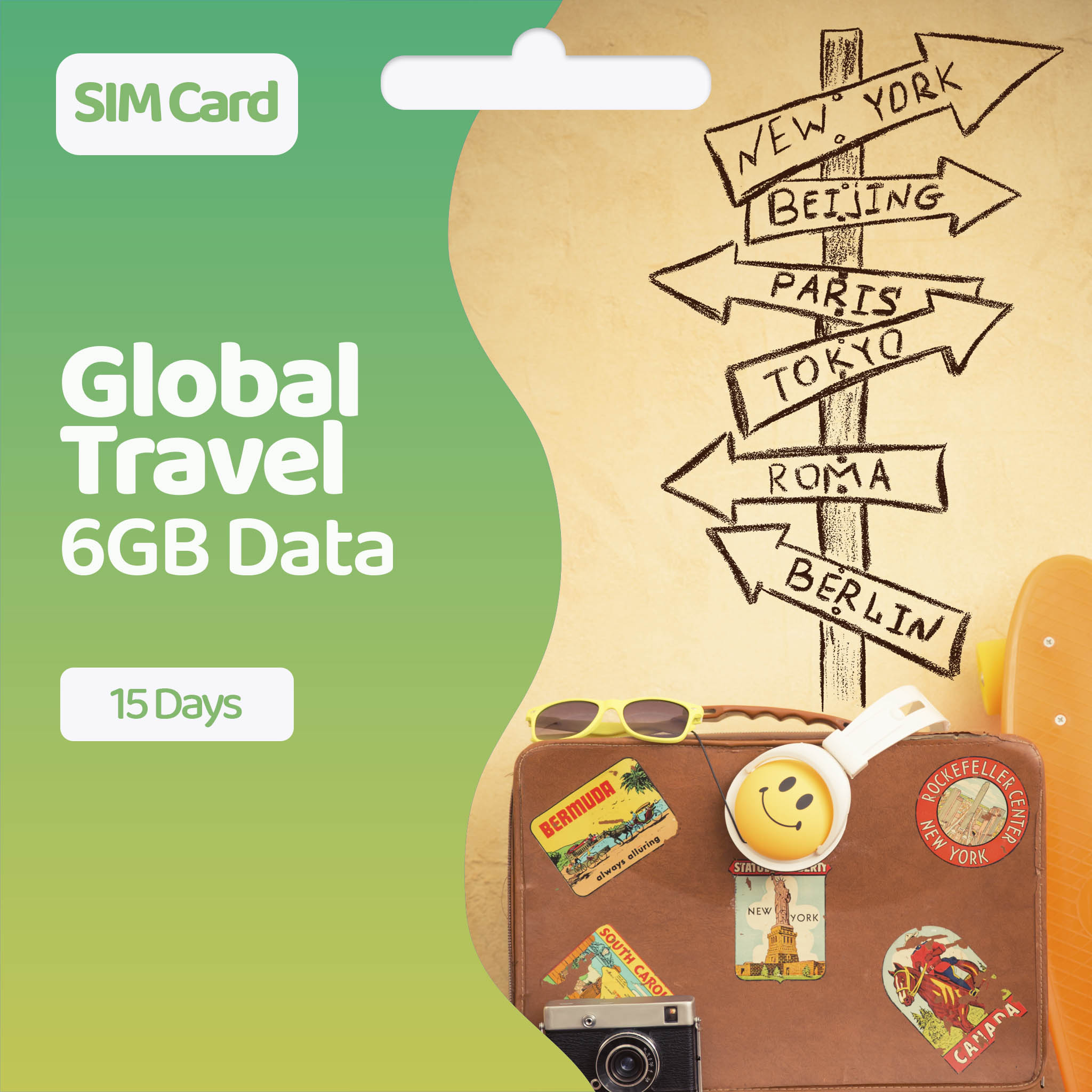 World Travel SIM Card | Valid for 15 Days | 6GB Data – Prepaid SIMs