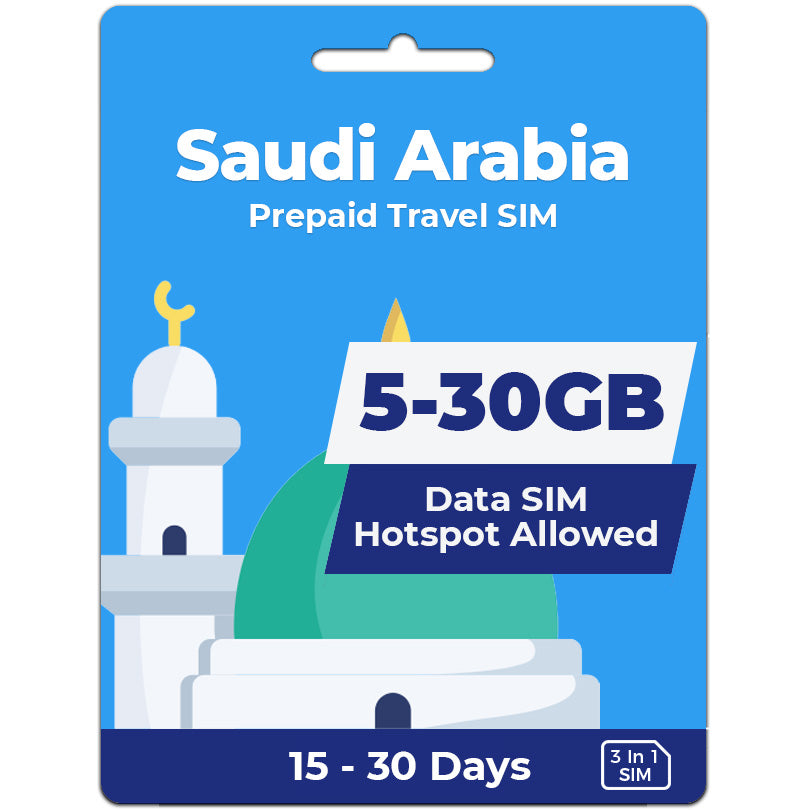 Saudi Arabia Data SIM | 5GB-30GB Data