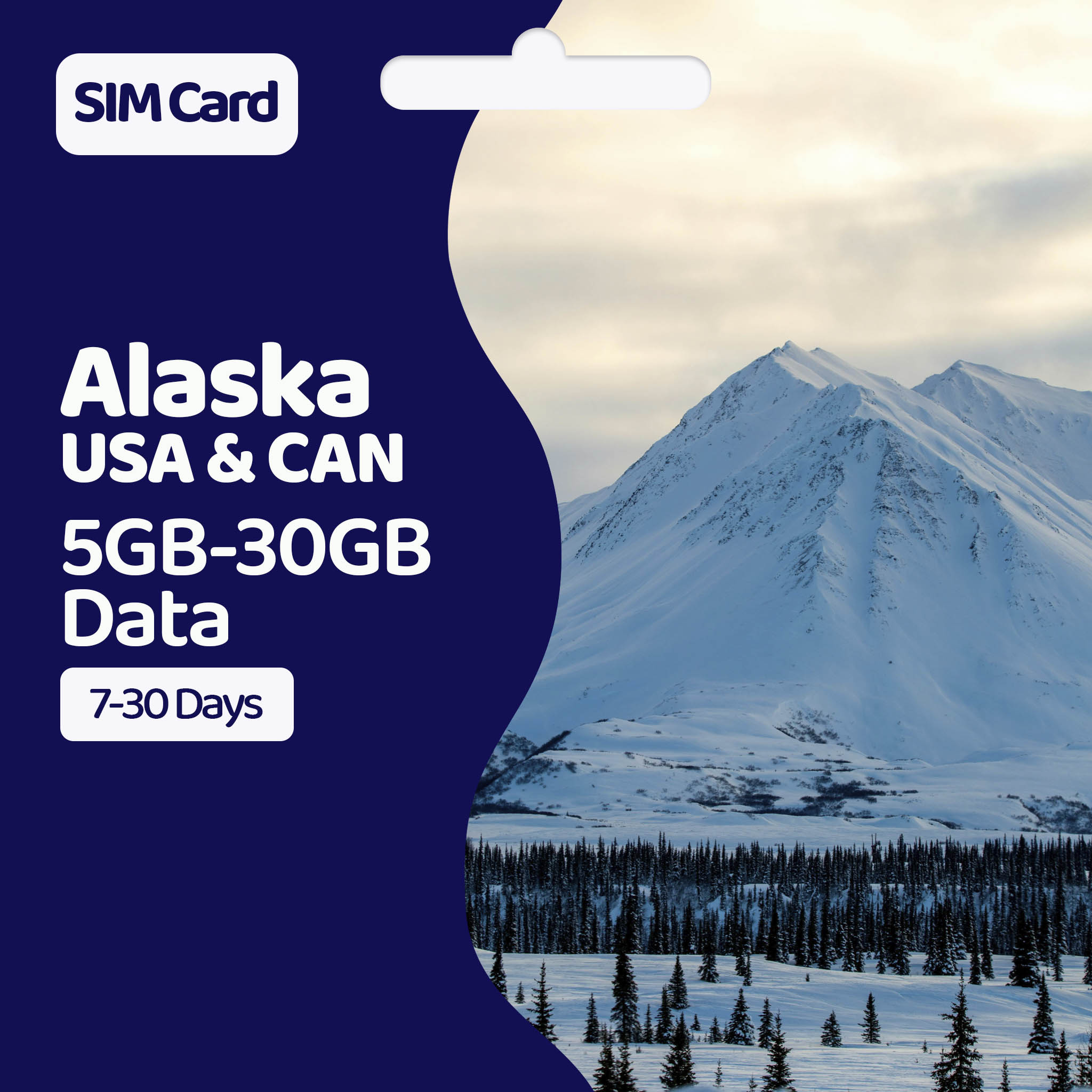 USA, Alaska & Canada Data SIM | 5GB-30GB Data – Prepaid SIMs